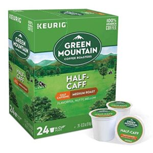 Green Mountain Coffee Roasters Half Caff, Single-Serve Keurig K-Cup Pods, Medium Roast Coffee, 24 Count