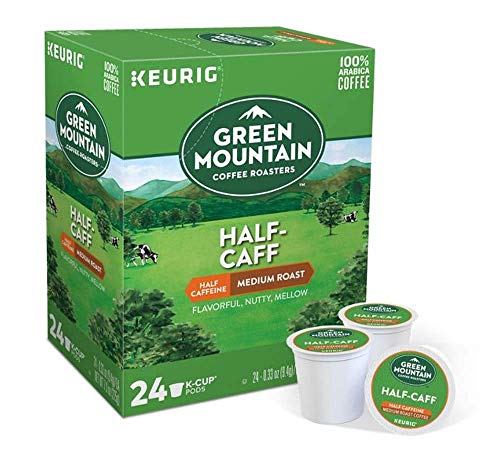 Green Mountain Coffee Roasters Half Caff, Single-Serve Keurig K-Cup Pods, Medium Roast Coffee, 24 Count