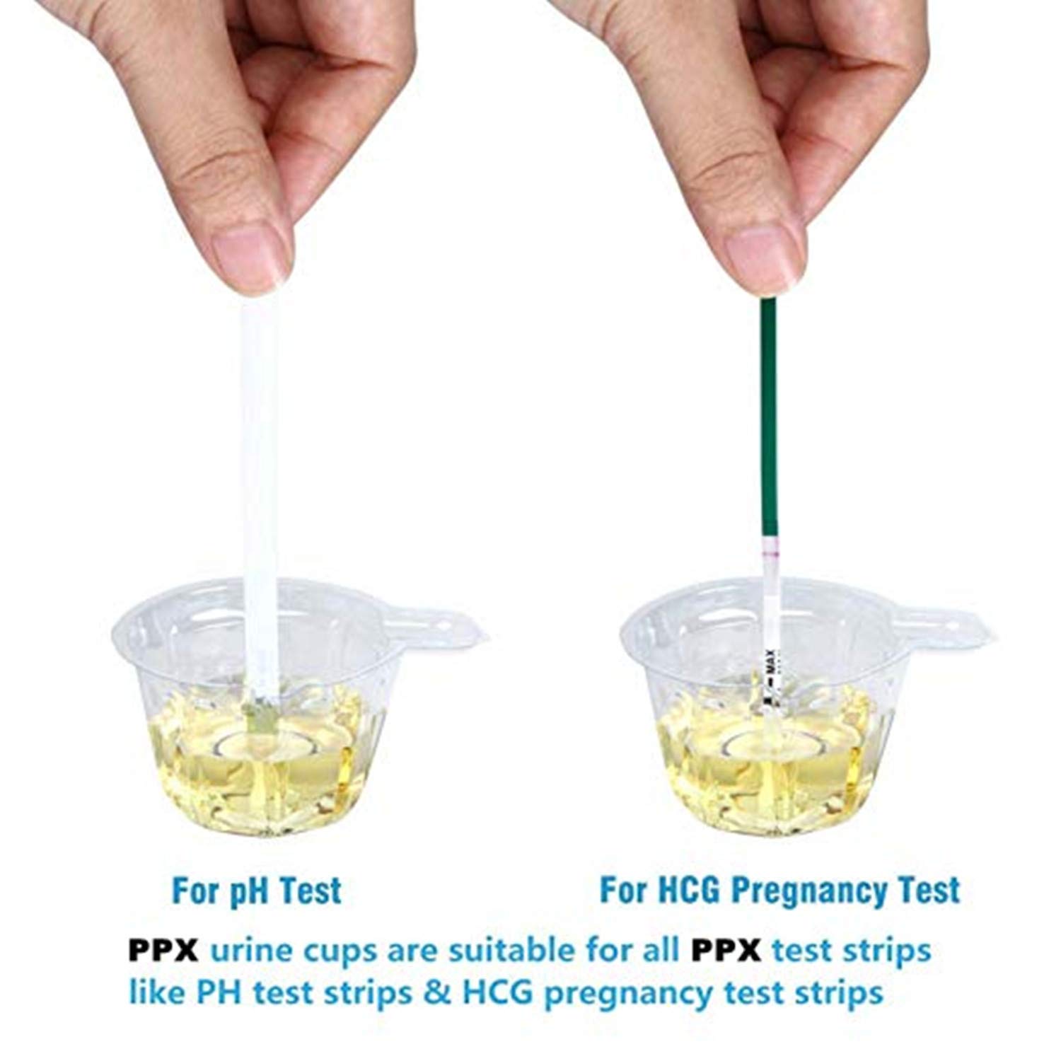 PPX 100 Pack Urine Cups,Plastic Disposable Urine Specimen Cups for Ovulation Test/Pregnancy Test/pH Test Etc. 40ML/1.36 oz