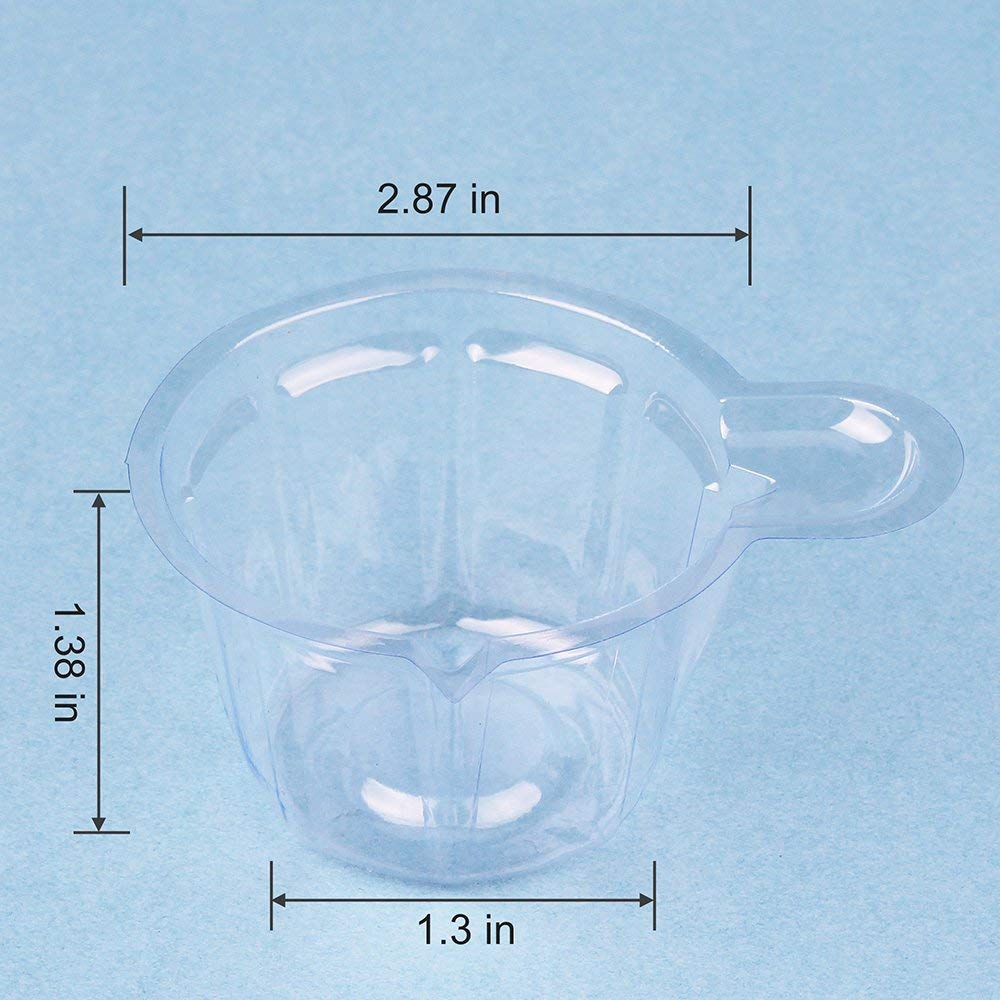 PPX 100 Pack Urine Cups,Plastic Disposable Urine Specimen Cups for Ovulation Test/Pregnancy Test/pH Test Etc. 40ML/1.36 oz