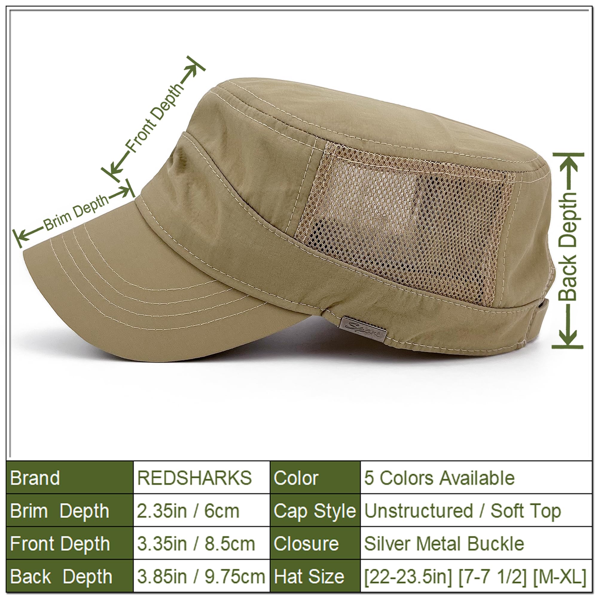 REDSHARKS Quick Dry Caps for Women Waterproof Hat for Men Running XL Beige Khaki