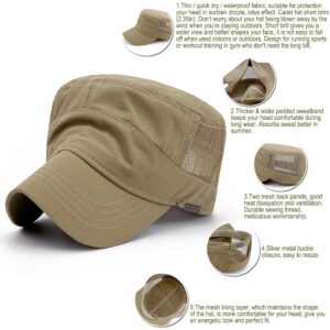 REDSHARKS Quick Dry Caps for Women Waterproof Hat for Men Running XL Beige Khaki