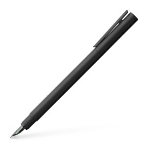 faber-castell neo slim fountain pen metal black matt spring ef matt black