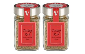 turkey rub- two 4.2 oz. jars - seasons turkey, stuffing, and gravy.