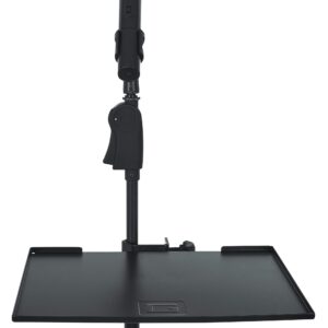 Gator FrameworksCases Microphone Stand Clamp-On Utility Shelf 15" x 11" Surface Area with 10 Pound Weight Capacity, Black, 11" x 15" (GFW-SHELF1115)