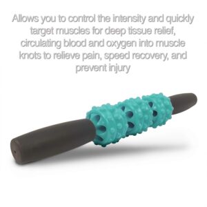 321 STRONG 5 in 1 Foam Roller Set Includes Hollow Core Massage Roller with End Caps, Muscle Roller Stick, Stretching Strap, Double Lacrosse Peanut, Spikey Plantar Fasciitis Ball, All in Giftable Box