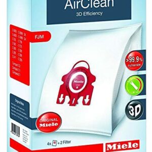 Miele FJM AirClean 3D Efficiency Vacuum Cleaner Bags - Includes 8 Genuine Air clean 2 Genuine Super Air Clean Filter + 2 Genuine Pre-Motor Protection Filters