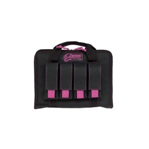 pistol case with mag pouches - lady voodoo custom series, black/purple