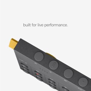 teenage engineering OP–Z portable sequencer, synthesizer, drum machine and visual controller with built-in microphone for sampling, effects and midi, iOS compatible and battery powered