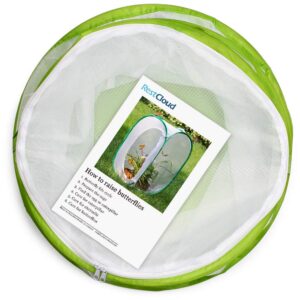 20" Large Butterfly Habitat, Giant Collapsible Insect Mesh Cage Terrarium Pop-up 12" x 20" Tall