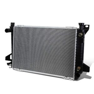 auto dynasty dpi 1452 1-row cooling radiator compatible with ford f150 f250 f350 bronco 4.9l at/mt 85-96, aluminum core factory style