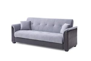 nhi express melanie sofa futon bed, gray