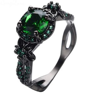 the needed necklace black gold simulated emerald ring (10)