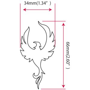 Inlay Sticker for Guitar Headstock - Phoenix Bird - White Pearl