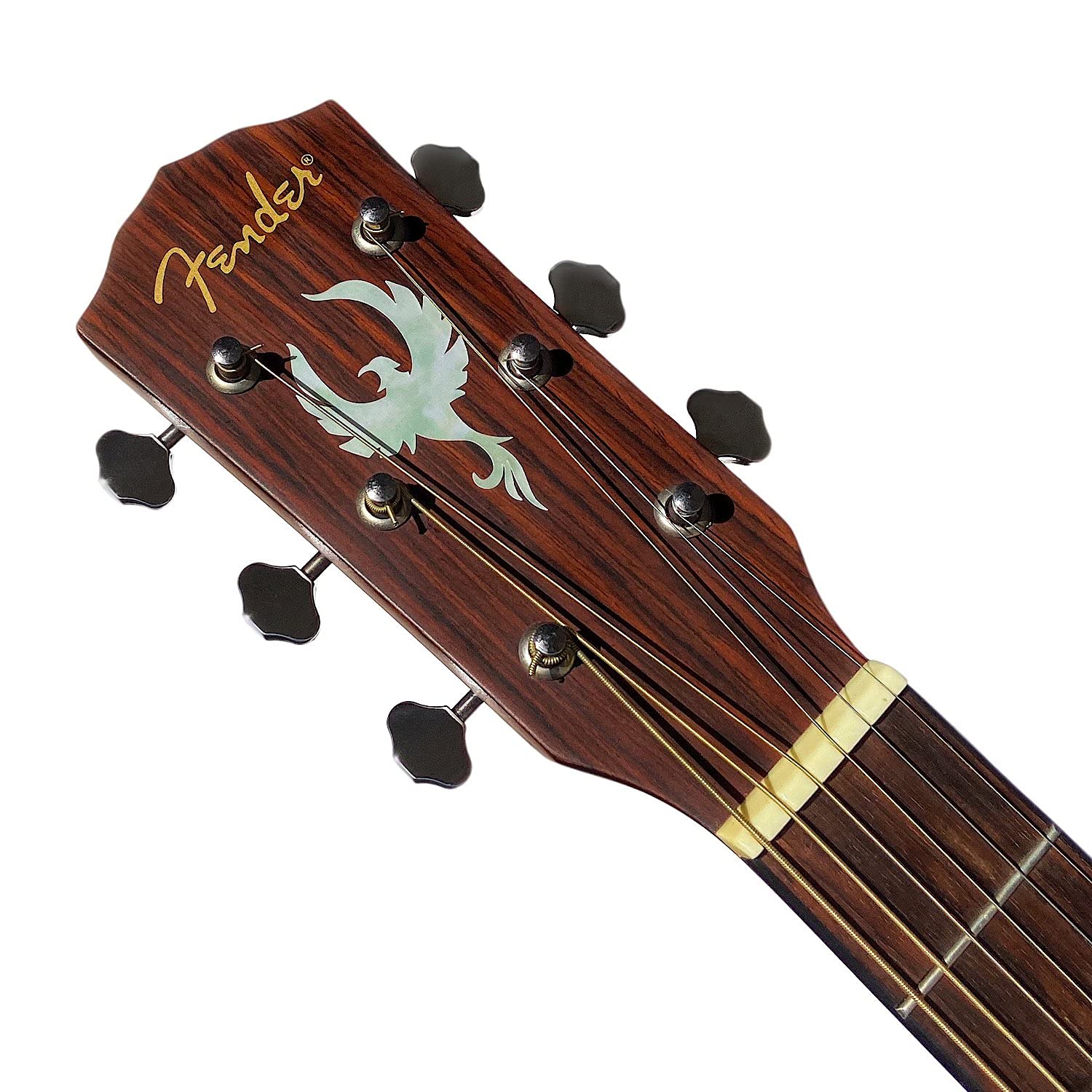 Inlay Sticker for Guitar Headstock - Phoenix Bird - White Pearl