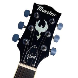 Inlay Sticker for Guitar Headstock - Phoenix Bird - White Pearl