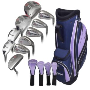 cleveland golf bloom set 2019, navy/lavender right hand