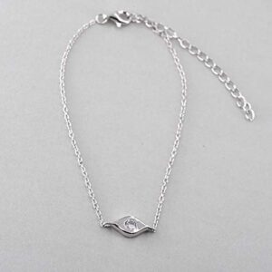 Dainty Evil Eye Bracelet Sterling Silver Bracelets