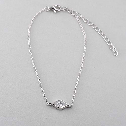 Dainty Evil Eye Bracelet Sterling Silver Bracelets