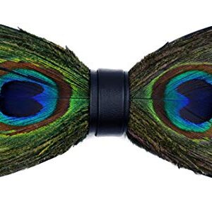 Mens Peacock Unique Design Handmade Wedding Bowties Boys Perfect Cravat Necktie