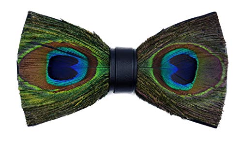 Mens Peacock Unique Design Handmade Wedding Bowties Boys Perfect Cravat Necktie