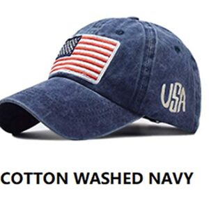 IZUS American Flag,Distressed Baseball Hat – Distressed Cotton-Blend Dad Hat Embroiderred for Adult (Navy)