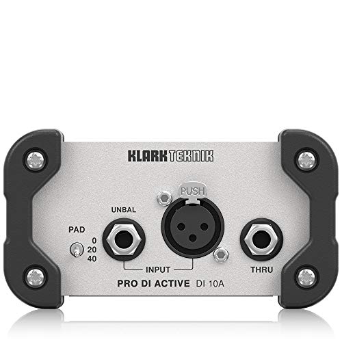 Klark Teknik PRO DI ACTIVE DI 10A Active DI Box with Midas Transformer, Extended Dynamic Range and Phantom/Battery Operation