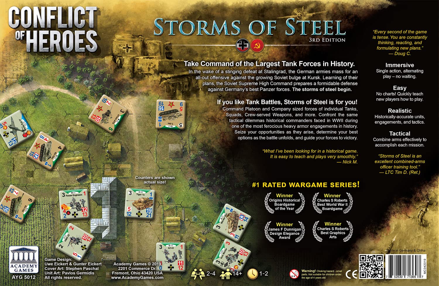 Academy Games | Conflict of Heroes: Storms of Steel 3rd Edition | Board Game | 2-4 Players