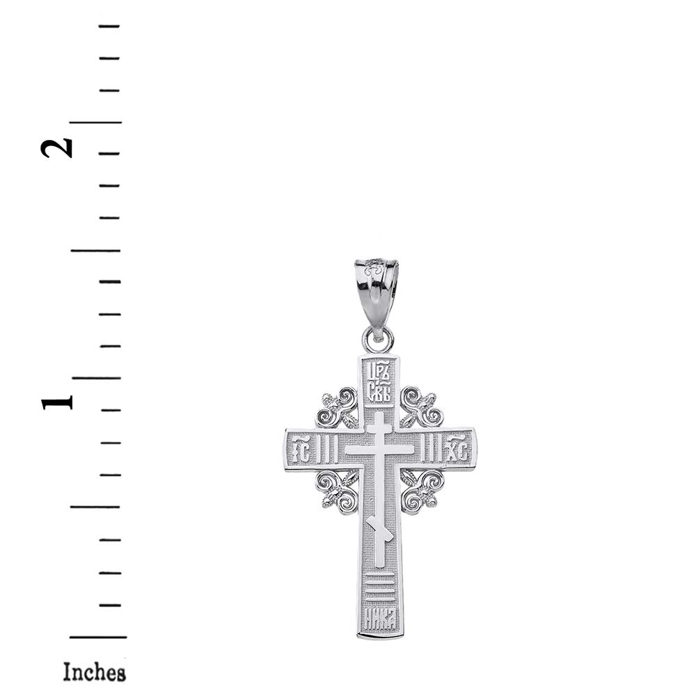 925 Sterling Silver Russian Orthodox IC XC NIKA Cross Pendant