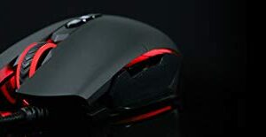 BLOODY SP80 Optical Switch Gaming Mouse - Fastest Mouse Switch in Gaming - Enthusiast Grade Gaming Sensor - 8 Programmable Buttons - Non-Slip Rubberized Texture - Black - 12,000 FPS