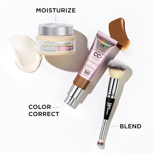 IT Cosmetics Your Skin But Better CC+ Cream Illumination, Rich Honey (W) - Color Correcting Cream, Full-Coverage Foundation, Hydrating Serum & SPF 50+ Sunscreen - Radiant Finish - 1.08 fl oz