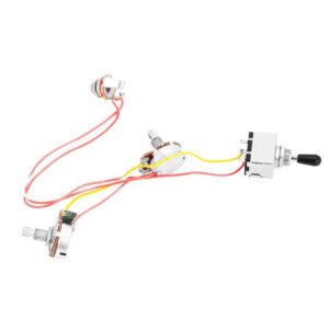 guitar wiring harness, guitar prewired harness humbucker wiring harness prewired 3 way chrome box toggle switch 500k pots for electric guitar with 2 humbuckers guitar wiring kit