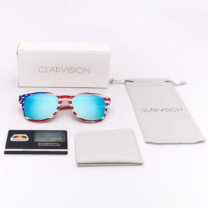 GLADVISION Polarized Classic Unisex American Flag USA Patriot Sunglasses