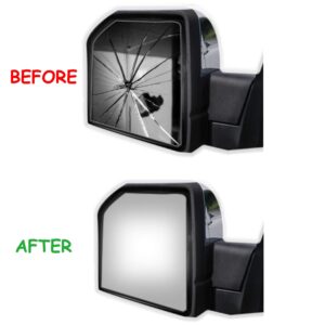 WLLW Mirror Glass Replacement for Ford E150/250/350/F250/F350/F450 Driver Side