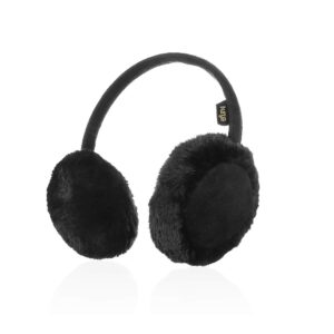 aurya kids classic ear warmers/earmuffs-winter faux fur warm ear muffs for boys and girls (black)