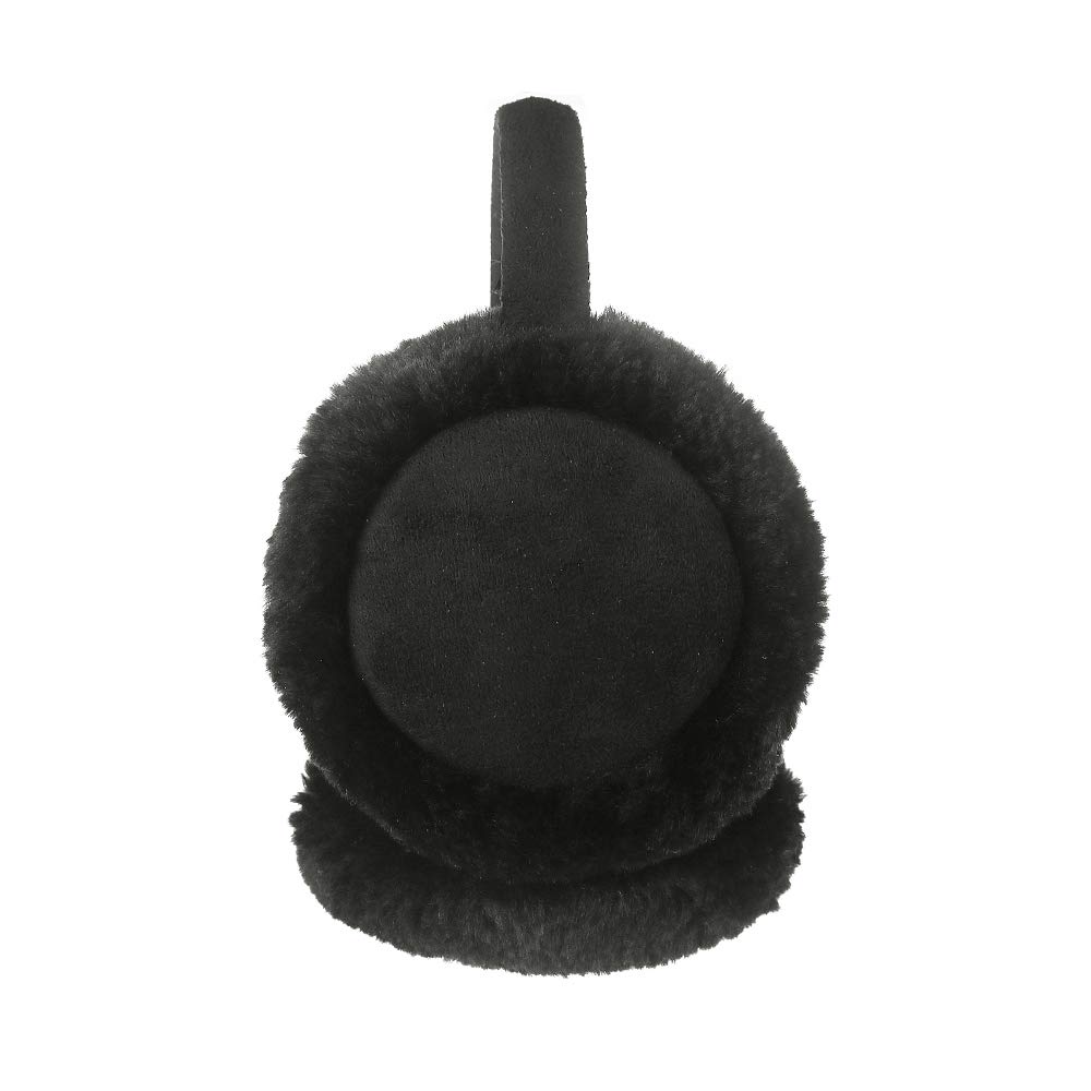 Aurya Kids Classic Ear Warmers/Earmuffs-Winter Faux Fur Warm Ear Muffs for Boys and Girls (Black)