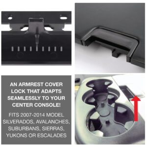 EcoAuto Lid Latch for Center Console Armrest - Fits 07-14 Silverado, Avalanche, Suburban, Sierra, Yukon, Escalade - Replaces OEM Part 20864151, 20864153, 20864154-1 Pack