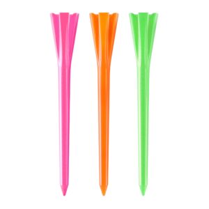 izzo golf plastic golf tees, neon mix (pack of 100)