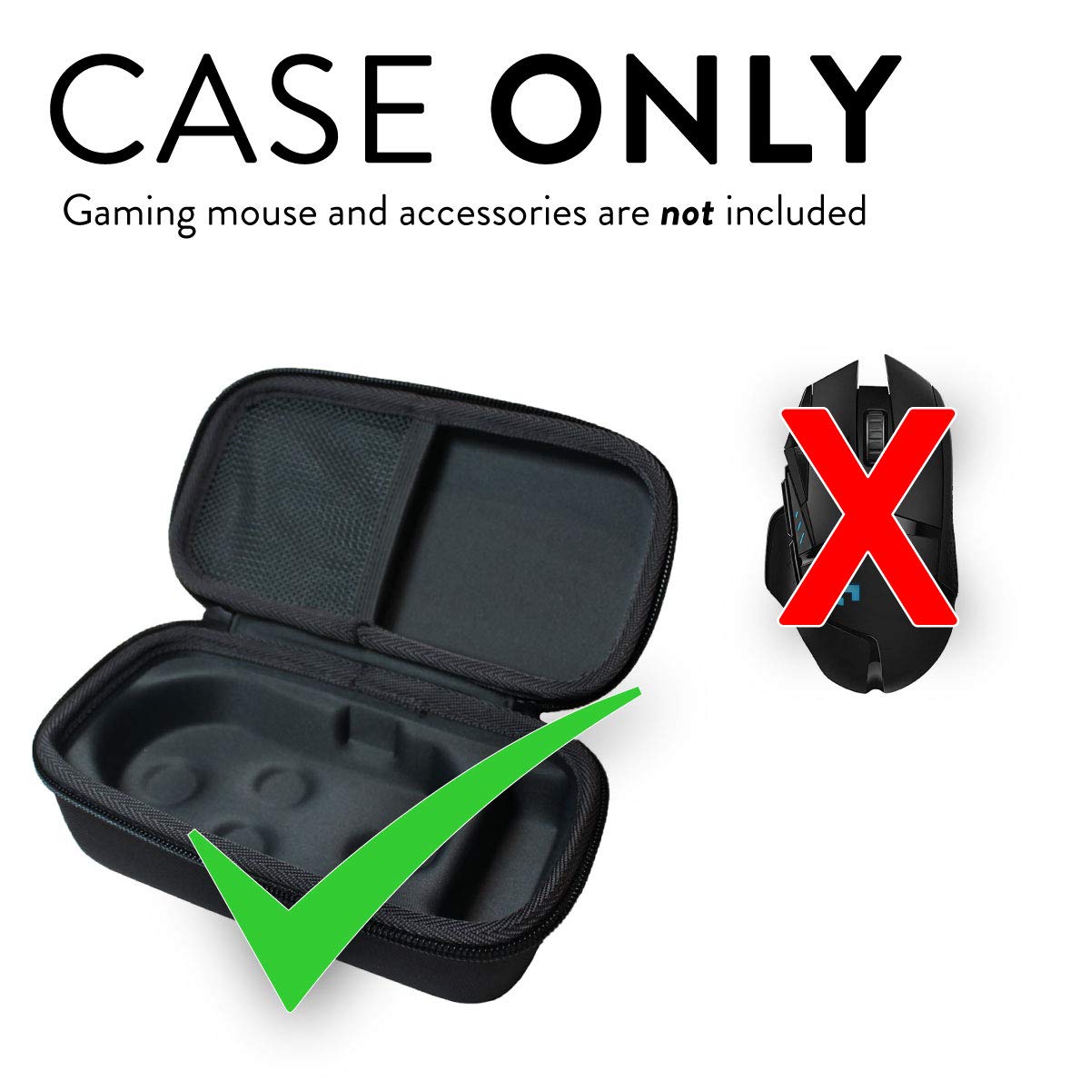 TUDIA EVA Case Compatible with Razer DeathAdder Elite Gaming Mouse, Hard Travel Shockproof Storage Case for Gaming Mouse