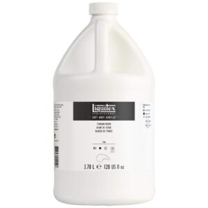 liquitex professional soft body acrylic paint, 3.78l (128-oz) bottle, titanium white