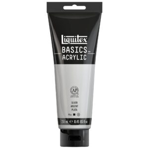 liquitex basics acrylic paint, 250ml (8.5-oz) tube, silver