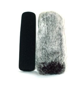 18cm furry fur mic windshield windscreen compatible for rode ntg-3 ntg-2 ntg-1 sony ecm-674 ecm-678 ecm 680s audio-technica at897 sennheiser mkh416/mke600 microphone