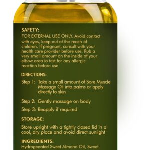 MAJESTIC PURE Arnica Sore Muscle Massage Oil for Massage Therapy - Natural Oil with Lavender and Chamomile Essential Oils - Multipurpose Instant Absorption Full Body Massage Oil - 8 fl. oz