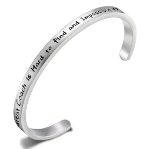 myospark coach gifts a great coach is hard to find and impossible to forget bracelet female coach jewelry (coach cuff)