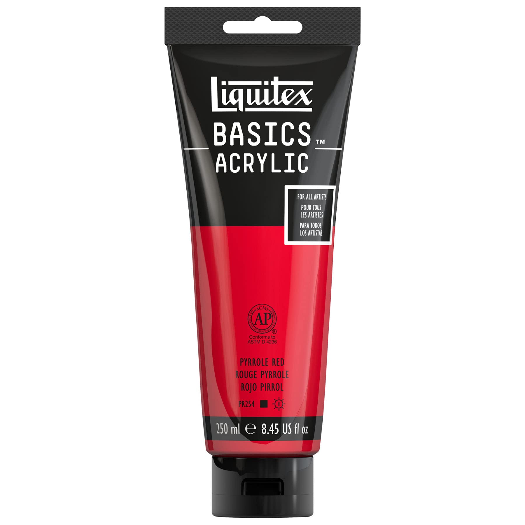 Liquitex BASICS Acrylic Paint, 250ml (8.5-oz) Tube, Pyrrole Red