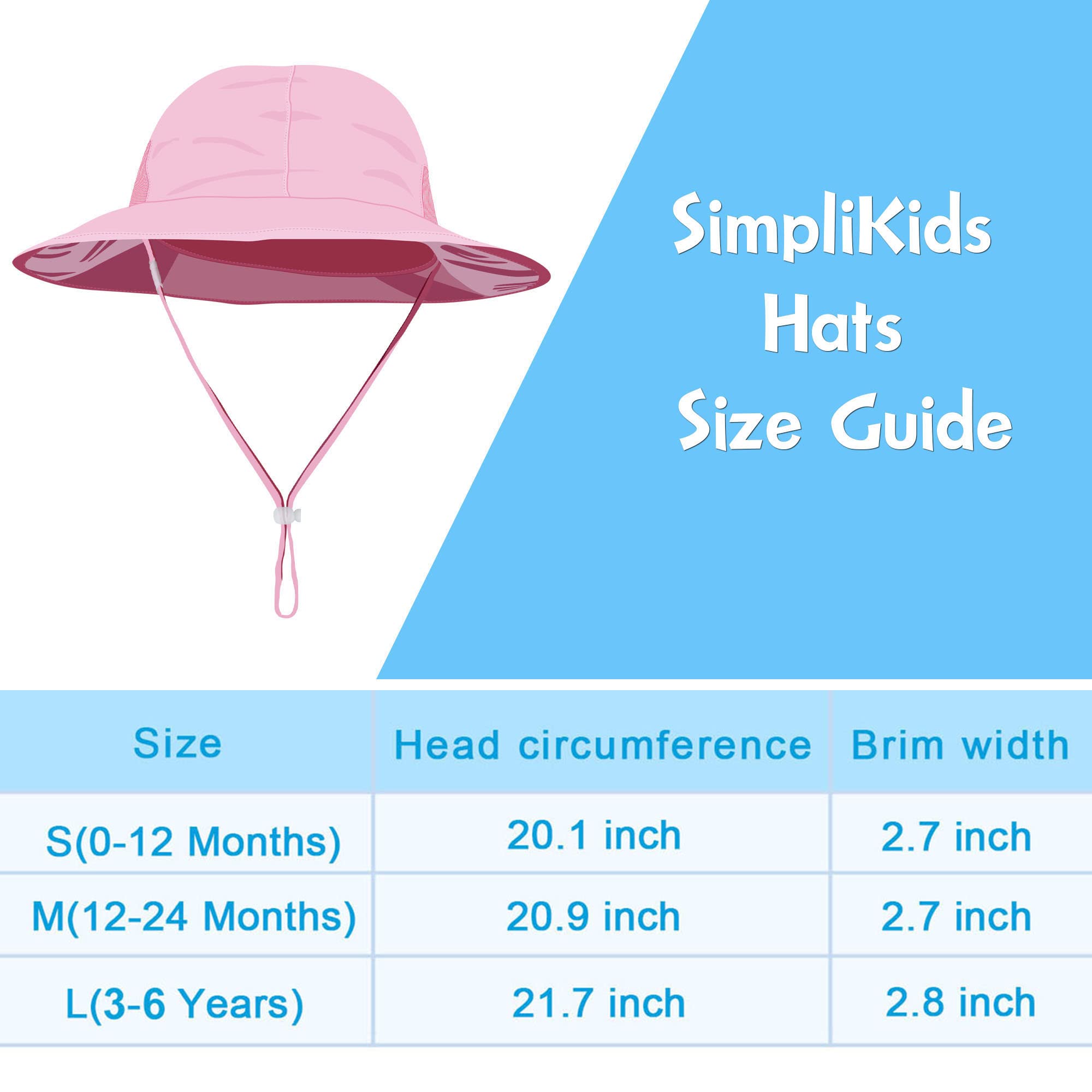 SimpliKids Khaki Baby Safari Swim Hat Newborn Sun Hat for Boys Toddler Sun Hat UPF 50+ UV Sun Protection Wide Brim Bucket Hat Khaki 0-12 Months