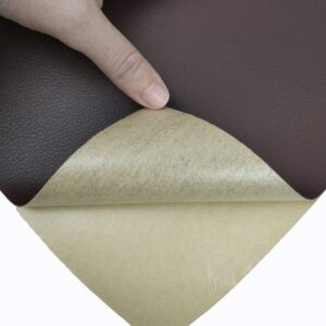 Large Leather Repair Patch Adhesive Back First-aid for Upholstery Couch Car Seat Jackets Handbags 12x24 Inches, Pack of 2 (Brown)