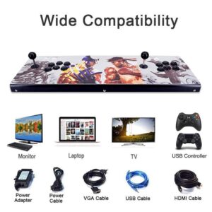 XFUNY Arcade Game Console 1080P 3D & 2D Games 8000 in 1 Pandora's Box 3D 2 Players Arcade Machine with Arcade Joystick Support Expand 8000+ Games for PC / Laptop / TV / PS4 (KOF)