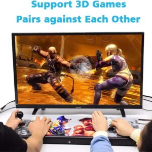 XFUNY Arcade Game Console 1080P 3D & 2D Games 8000 in 1 Pandora's Box 3D 2 Players Arcade Machine with Arcade Joystick Support Expand 8000+ Games for PC / Laptop / TV / PS4 (KOF)