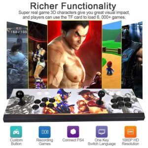 XFUNY Arcade Game Console 1080P 3D & 2D Games 8000 in 1 Pandora's Box 3D 2 Players Arcade Machine with Arcade Joystick Support Expand 8000+ Games for PC / Laptop / TV / PS4 (KOF)